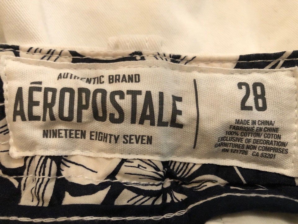Mens AEROPOSTALE Longer Length White Cargo Shorts size 28 NWT #7087 | eBay