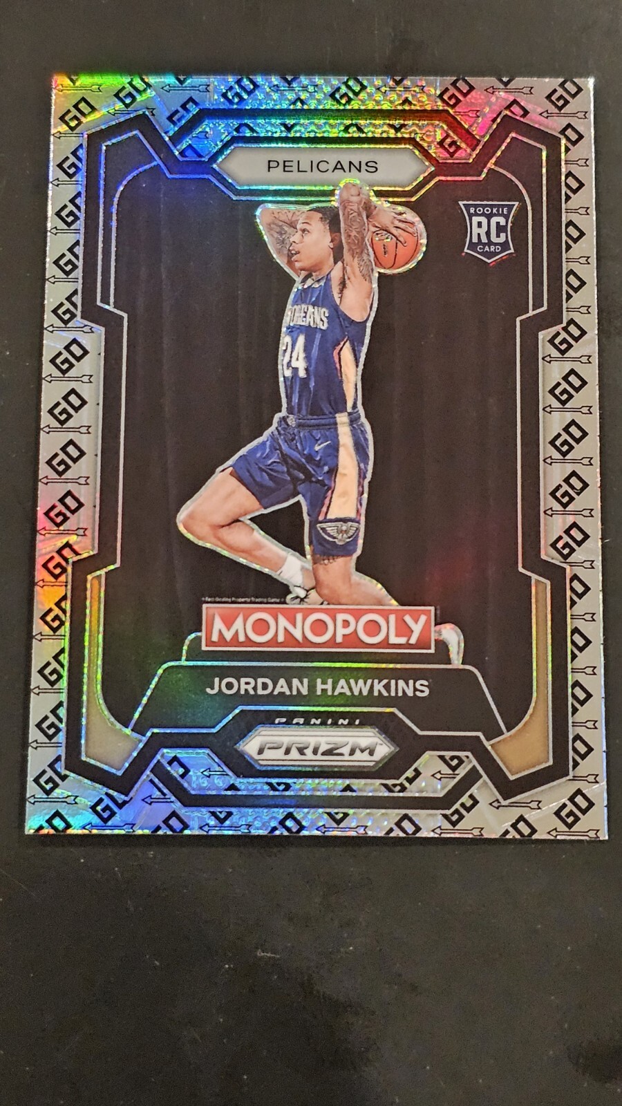 2023-24 NBA Prizm Monopoly #56 Jordan Hawkins RC Monopoly GO Space SSP ...