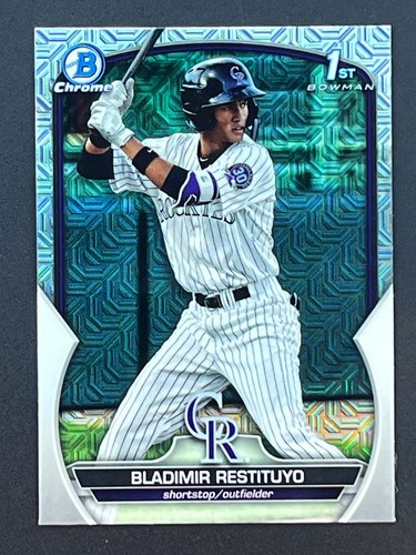 BLADIMIR RESTITUYO 2023 Bowman Chrome 1st Bowman Mojo Refractor Rockies ...
