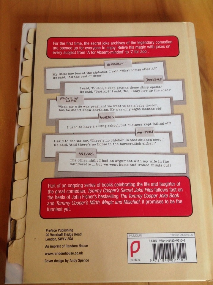 Job Lot Of 16 Books Tommy Cooper's Secret Joke Files Book by John ...