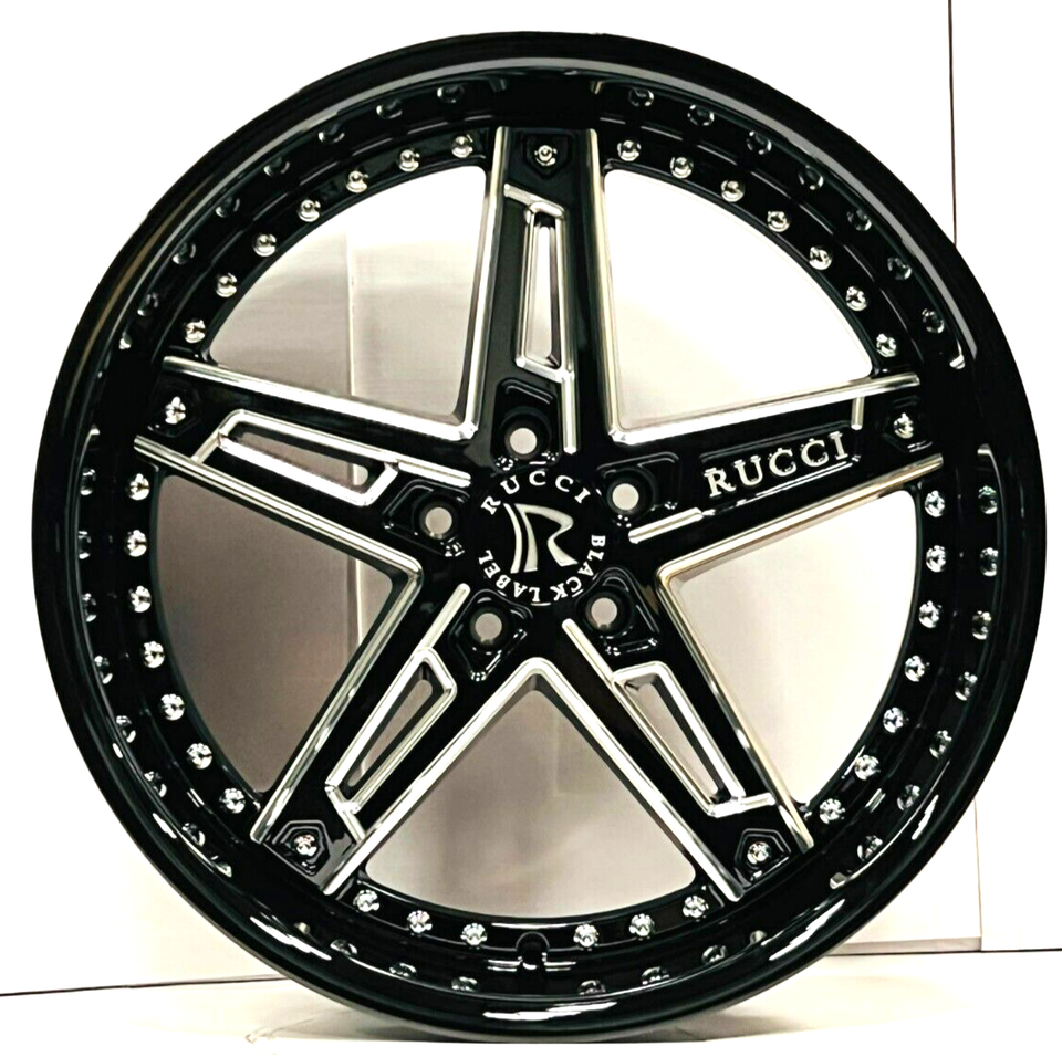 20X8.5 RUCCI BLACK LABEL BOLT PATTERN 5X112 MERCEDES / AUDI | eBay