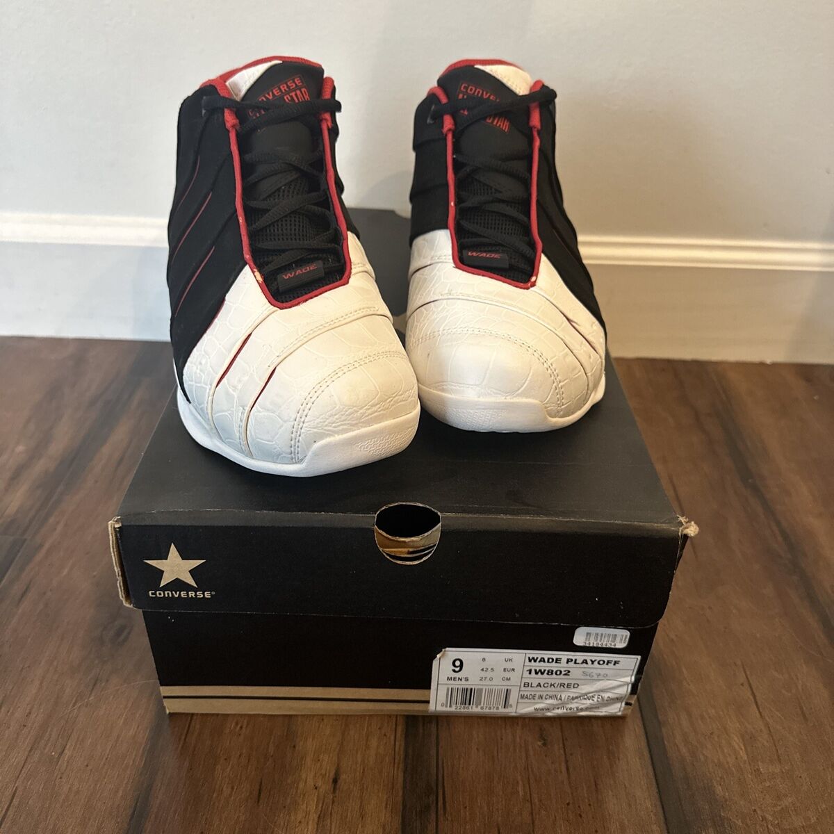 Size 9 Converse Wade 1 Playoff Edition Black Red. Brand new in box eBay