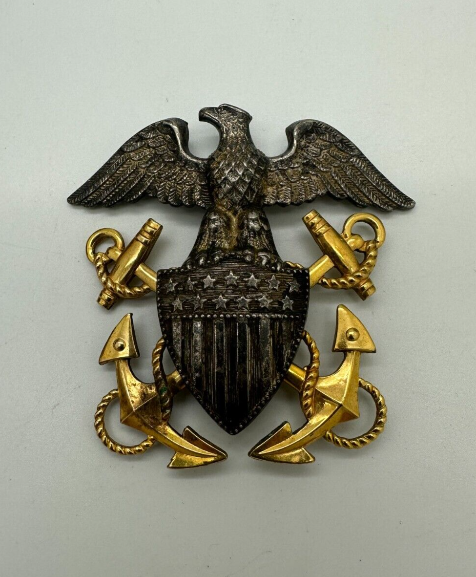 Amico WWII USN Navy Marine Sterling Silver 1/20 12k Eagle Anchor ...