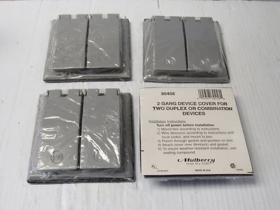 NEW LOT OF 4 MULBERRY TWO GANG DEVICE COVER 30458 GRAY | eBay