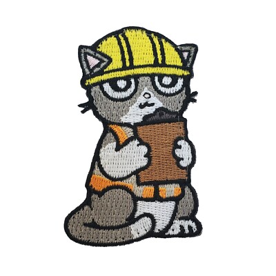 Construction Cat Patch - Morale Patch, Hook and Loop Patch, Tactical ...