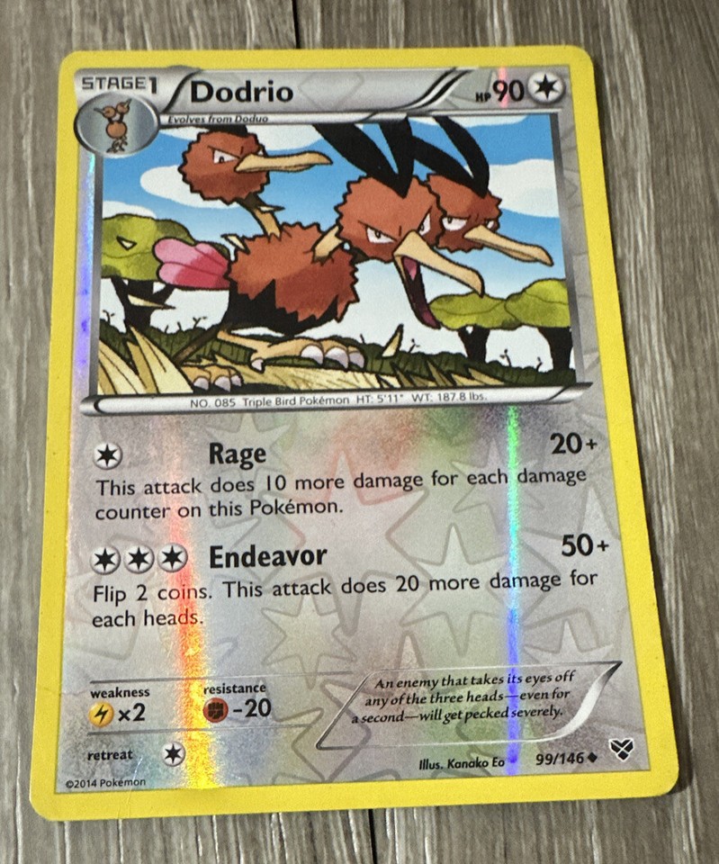 Pokemon TCG Dodrio XY Base Set 99/146 Reverse Holo Uncommon Car | eBay