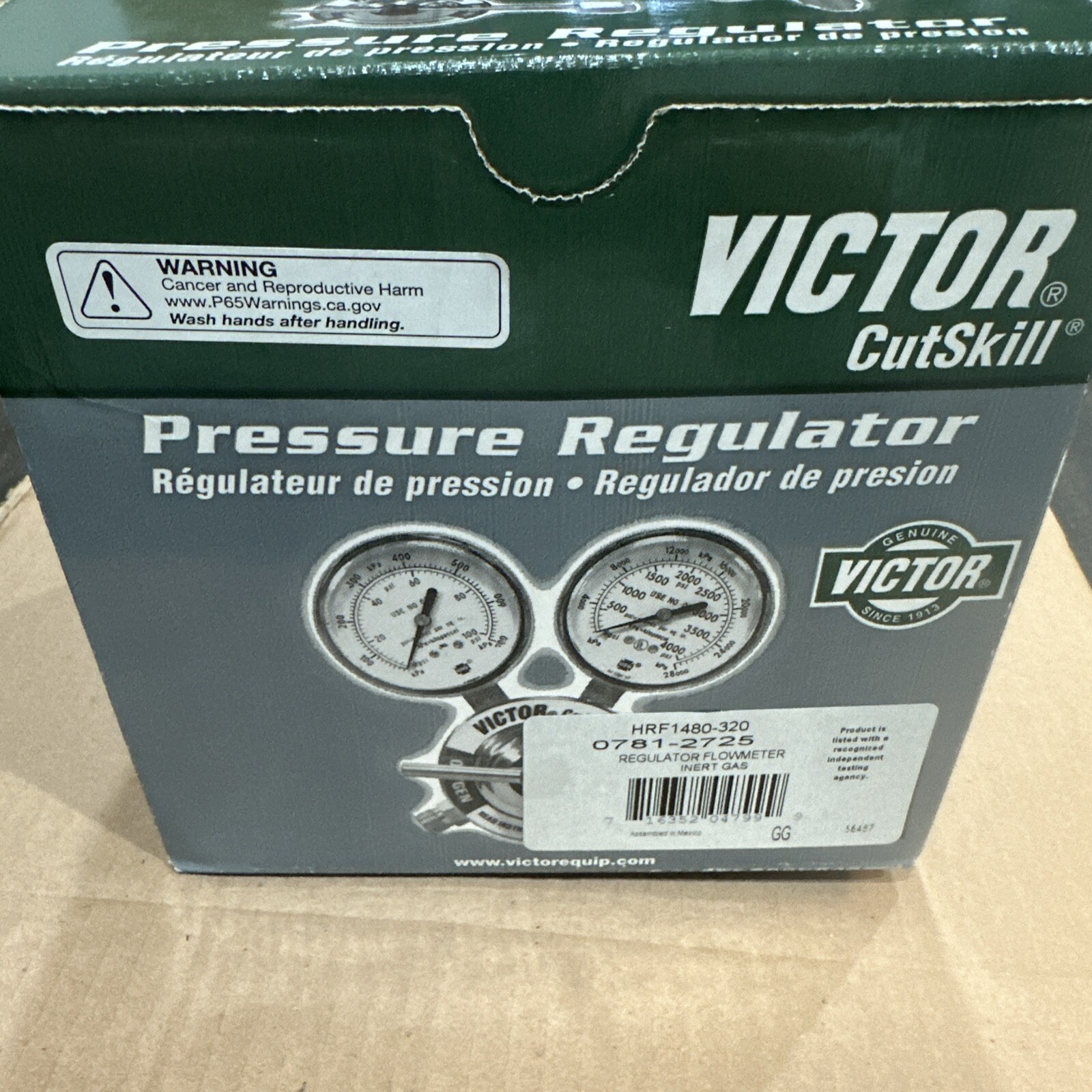 Victor Welding 0781-2725 HRF 1480-320 Flow Meter Pressure Regulator ...