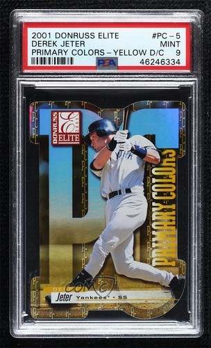 2001 Donruss Elite - Primary Colors Derek Jeter #PC-5 Yellow Die-Cut ...