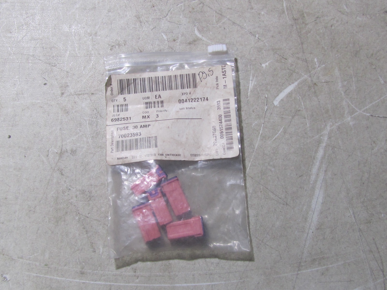 NEW GENUINE OEM JLG 70023593 PACKAGE OF 5 30 AMP FUSES FMX SERIES JCASE ...