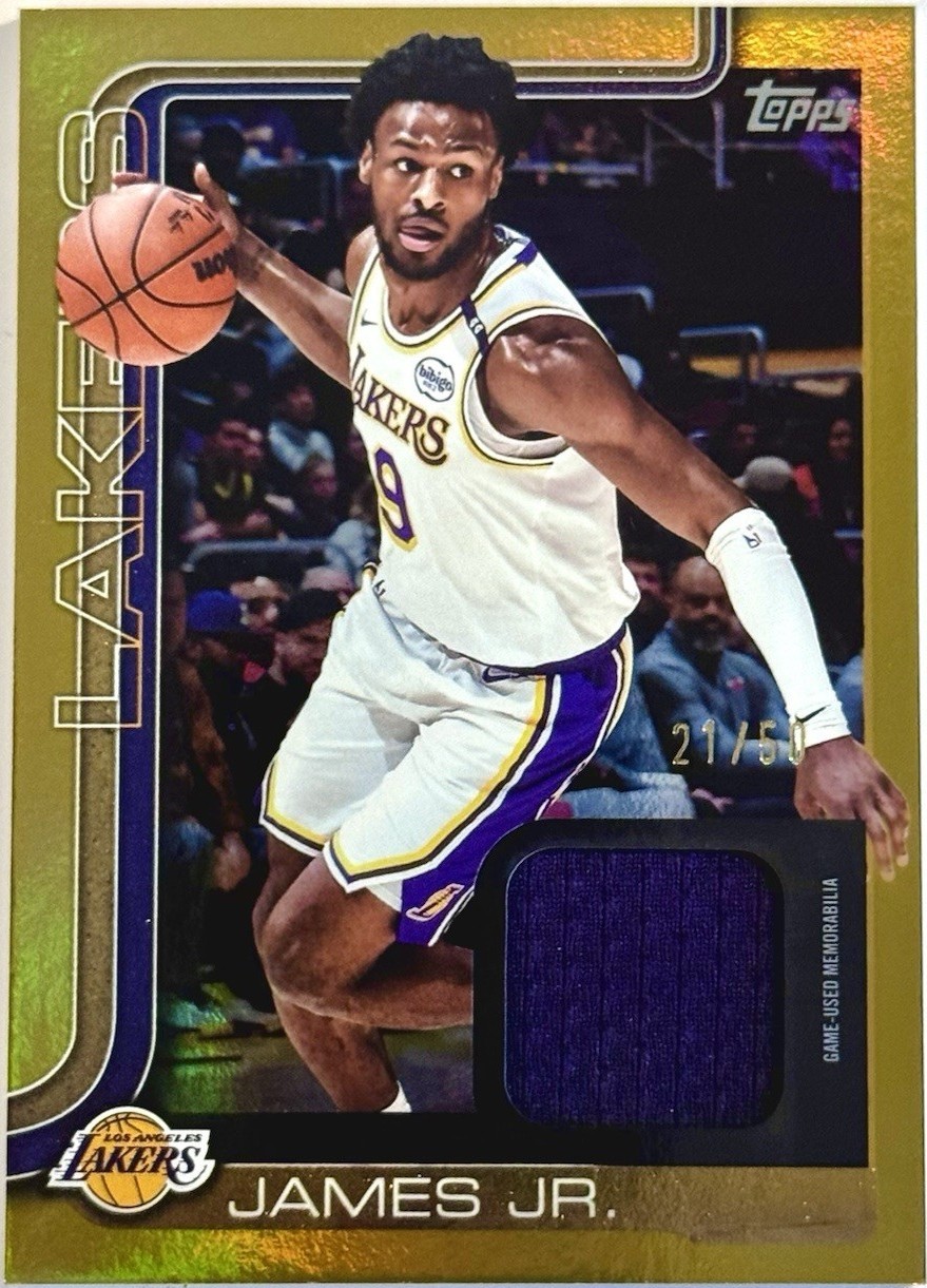 2025-26 Topps - Flagship Real One Relics Bronny James #FRO-BJJ Gold ...