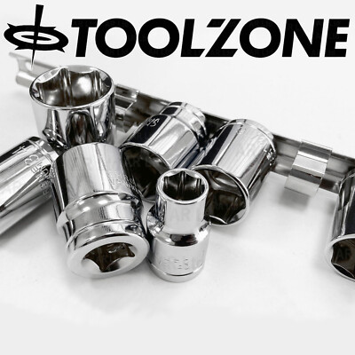 Imperial 6 point Hex Socket Set. 10 Shallow Sockets 1/2" Dr on Rail. AF ...