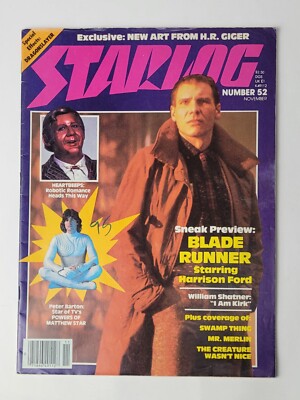 VINTAGE STARLOG #52 NOVEMBER 1981 SCI FI MAGAZINE HARRISON FORD H.R ...