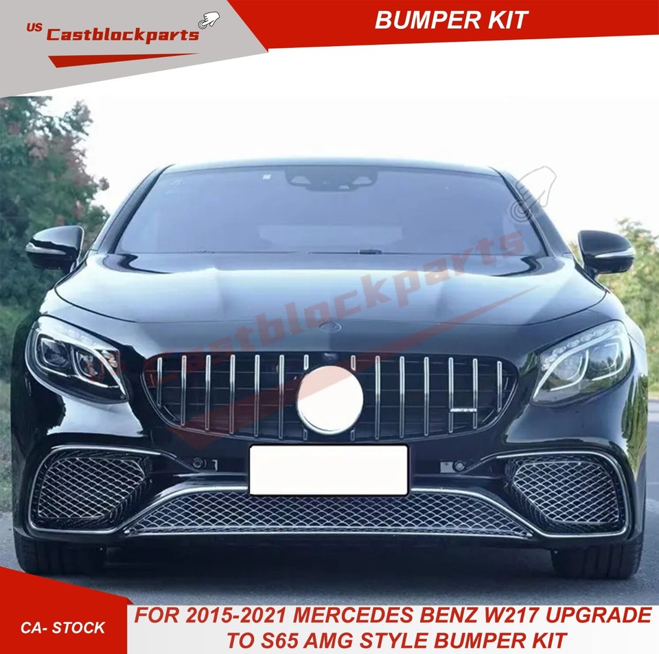 For 2015-2021 Mercedes Benz Coupe W217 S65 AMG Style Bumper Body Kit ...