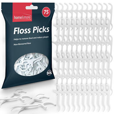 75pk Dental Floss Sticks | Interdental Tooth Harps Teeth Picks Oral ...
