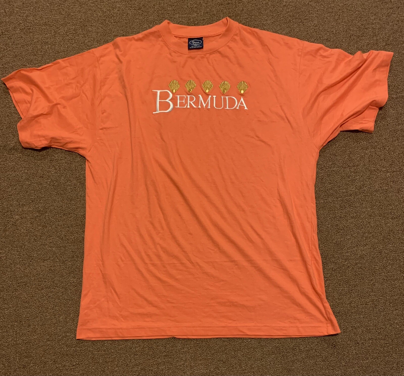 Vintage Davidson’s Of Bermuda Embroidered Tshirt Men’s XXL Beach Bright ...