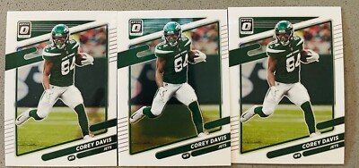 3x Lot 2021 Panini Donruss Optic Football NFL #70 Corey Davis Base Card ...