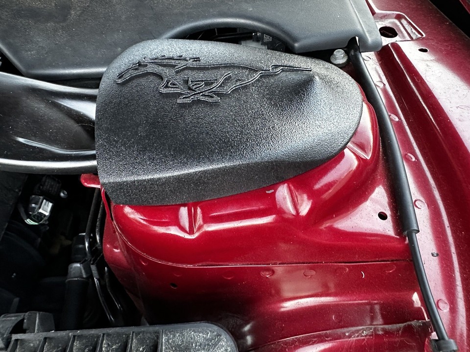 2015-2024 Ford Mustang Custom Strut Tower Covers (Coyote Logo 2) Orange ...