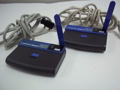 LOT of 2 Linksys WUSB54G Wireless-G USB Wireless Network Adapter Card ...