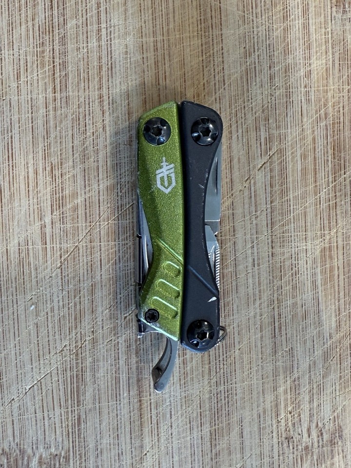 Gerber Dime Green Multi-Tool Blade Pliers Screwdriver Scissor File | eBay