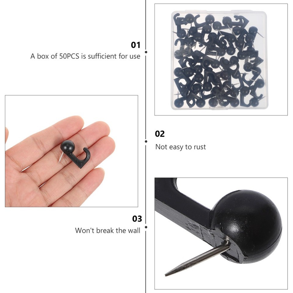 50Pcs Hanger Pushpins Map Tacks Map Fixing Pin Drawing Pin DIY ...