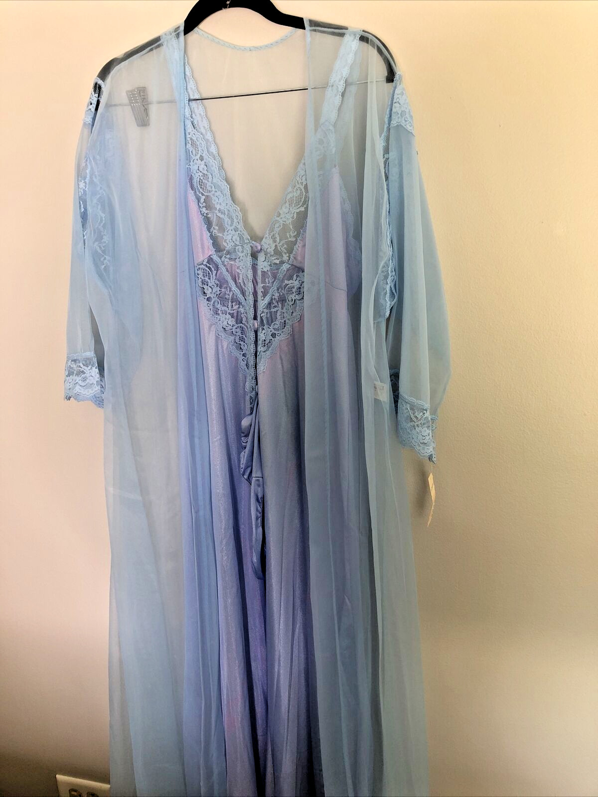 Vintage 70s Fredericks of Hollywood Lace Sheer Linger… - Gem