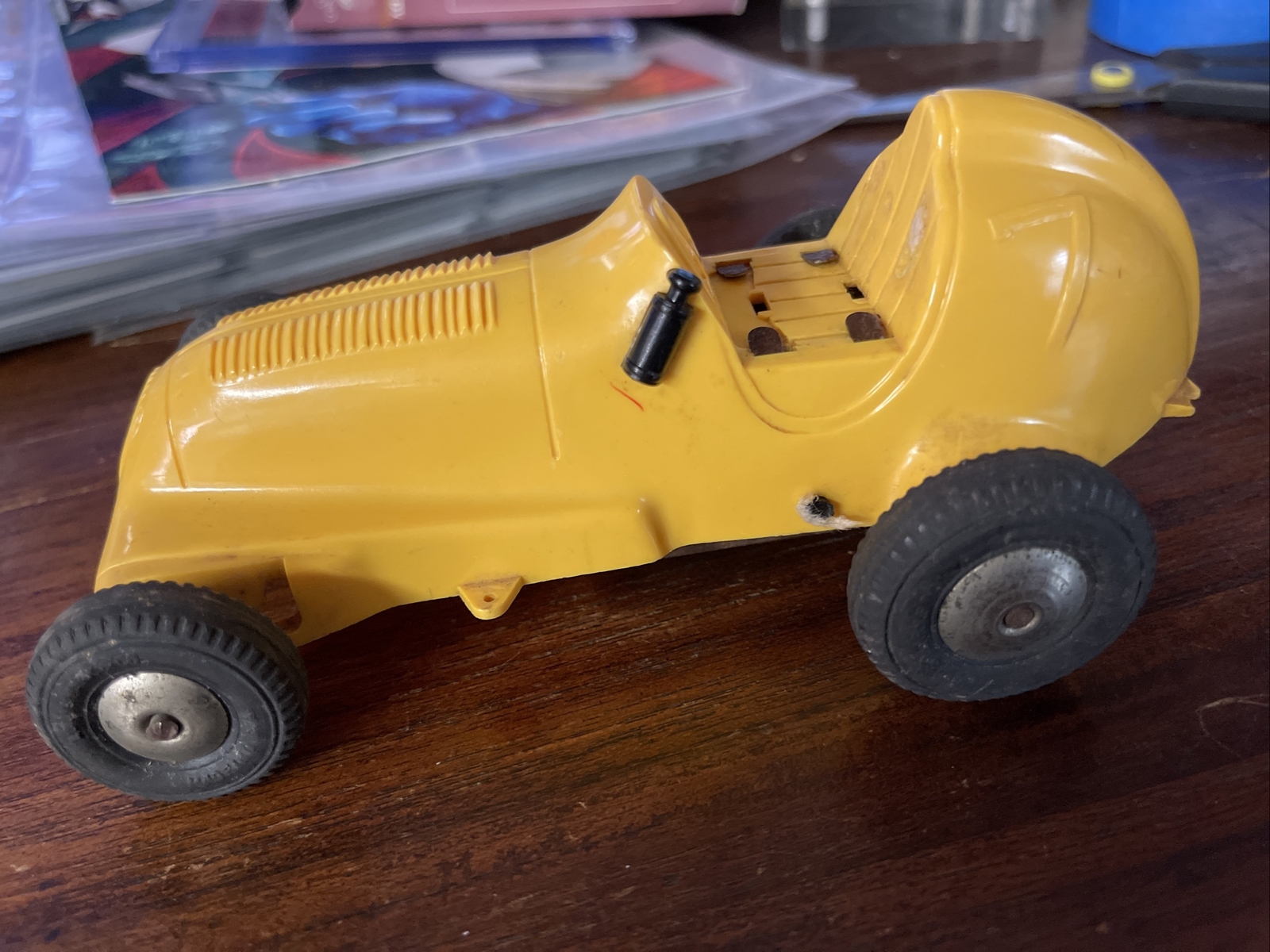 VINTAGE MARX WIND-UP YELLOW #3 MIDGET RACER PLASTIC DERBY TOY CAR | eBay