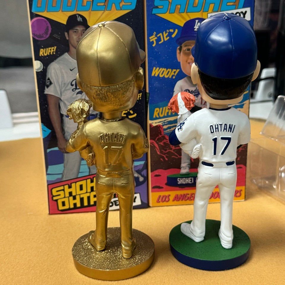 Shohei Ohtani & Decoy Bobblehead Dodgers SGA 8/28/24 New In Box GOLD ...