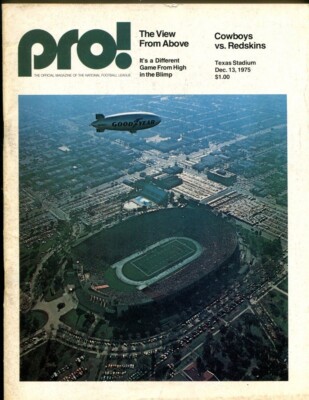 1975 Washington Redskins @ Dallas Cowboys 12/13/1975 Program | eBay