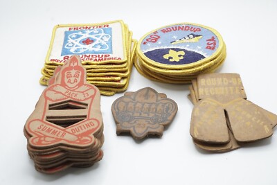 39 Pcs Vintage 1960s Era Boy & Cub Scout Patches & Leather Neckerchief ...
