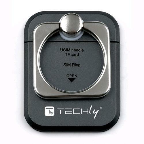 Techly Anello e Supporto per Smartphone Nero | eBay