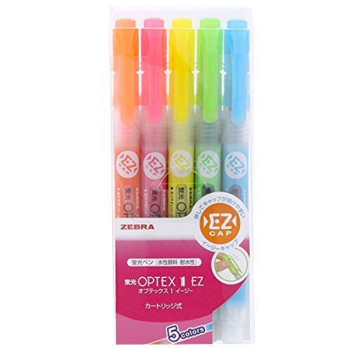 Zebra Fluorescent Pen Optex 1 EZ 5 Colors WKS11-5C | eBay