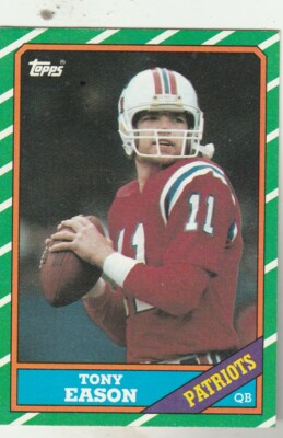 FREE SHIPPING-MINT TO NRMINT-1986 Topps #30 Tony Eason Patriots PLUS ...
