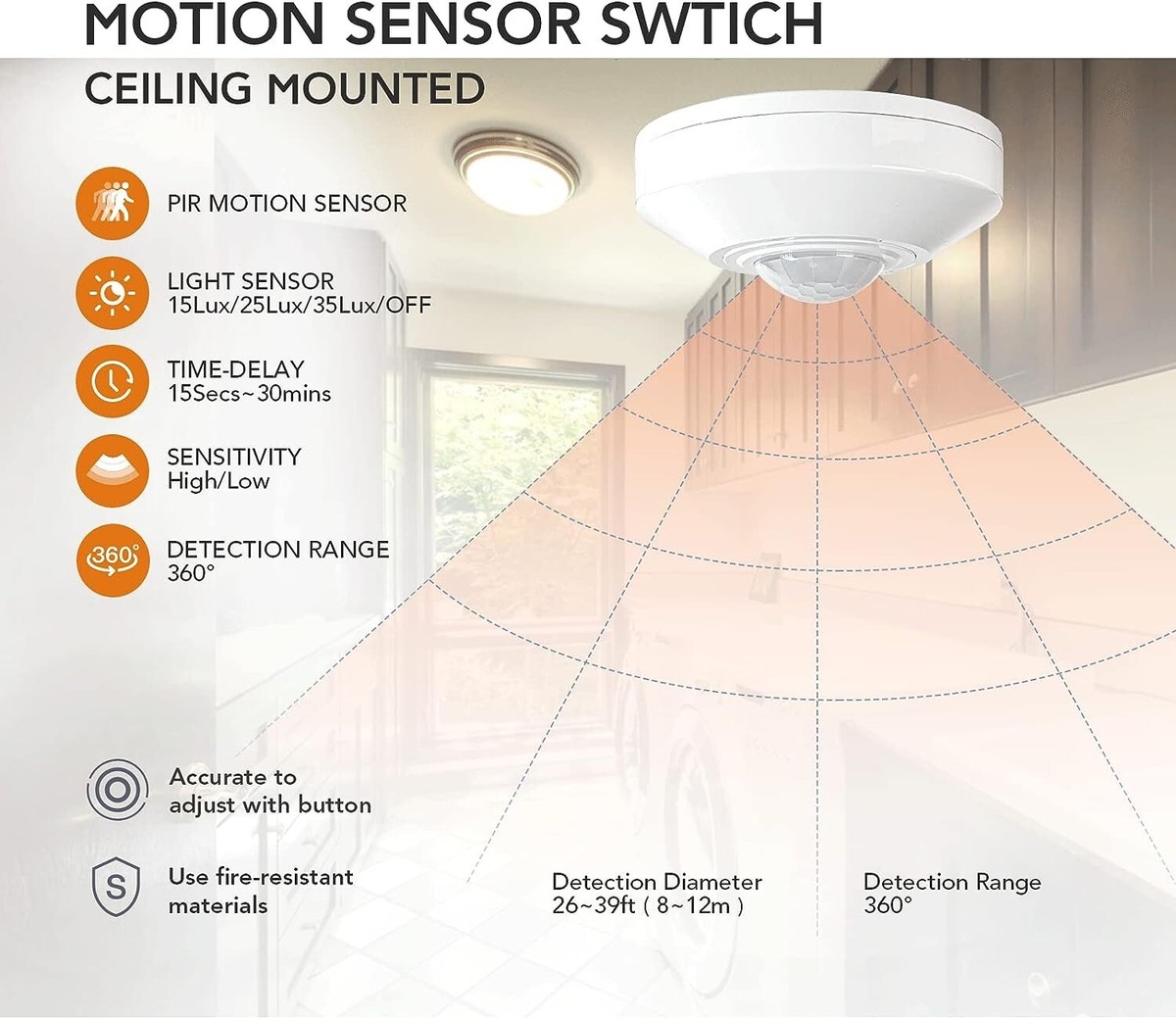 Motion Sensor Light Switch Ceiling Mounted | Shelly Lighting