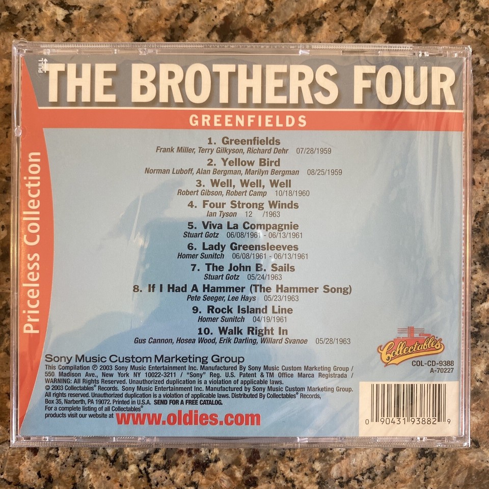 The Brothers Four Greenfields 2003 CD Brand New Sealed 90431938829| eBay