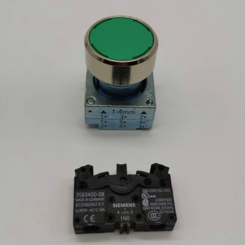1pcs SIEMENS push button switch 3SB3500-0AA41 green | eBay