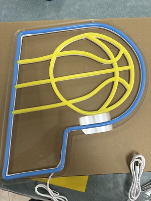 Indiana Pacers Sports 12”x12” Neon Lamp Light Sign Beer Bar Open Wall ...