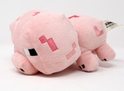 Mojang 2014 Minecraft Official Pink Pig Bean Bag Small Plush Doll Toy ...