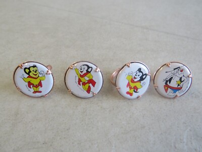 LOT OF 4 VINTAGE TERRYTOONS GUMBALL RINGS MIGHTY MOUSE DEPUTY DOG | eBay