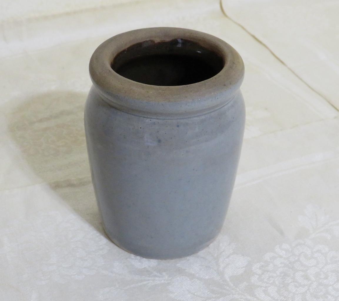 Antique Stoneware Small Canning Jar Crock 4" tall Jam Preserves | eBay