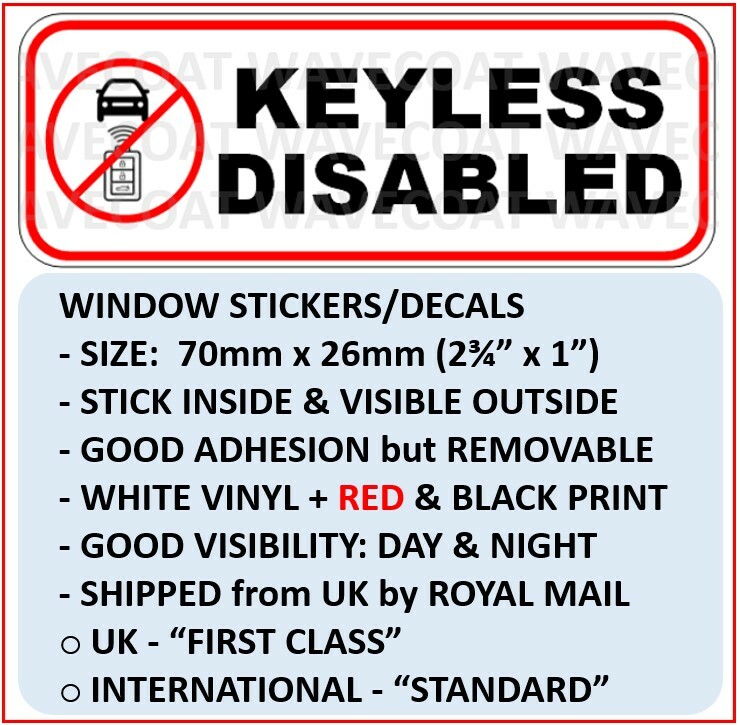 2 x WINDOW WARNING STICKERS INTERNAL GPS TRACKER OBD PORT DISABLED ...