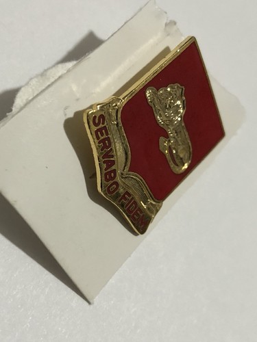 Vintage U.S. Army INSIGNIA Crest SERVABO FIDEM Pin The Big Red One ...