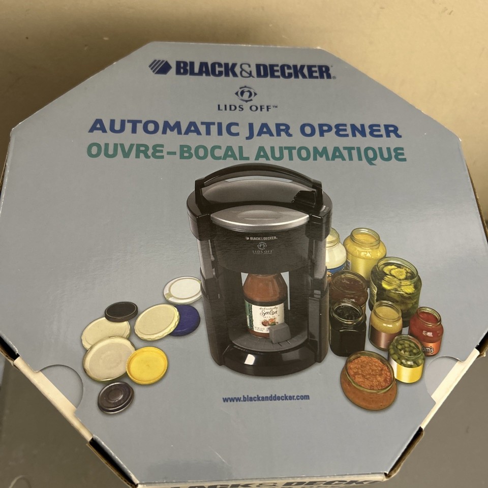 Black & Decker Lids Off Automatic Jar Opener JW200B Black NIB New/ Open ...