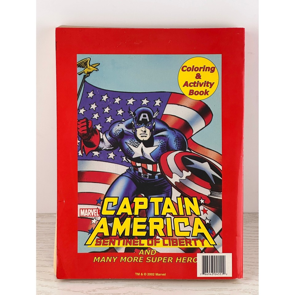 Captain America Coloring Activity Book 2002 | Marvel Superhero Fun | eBay