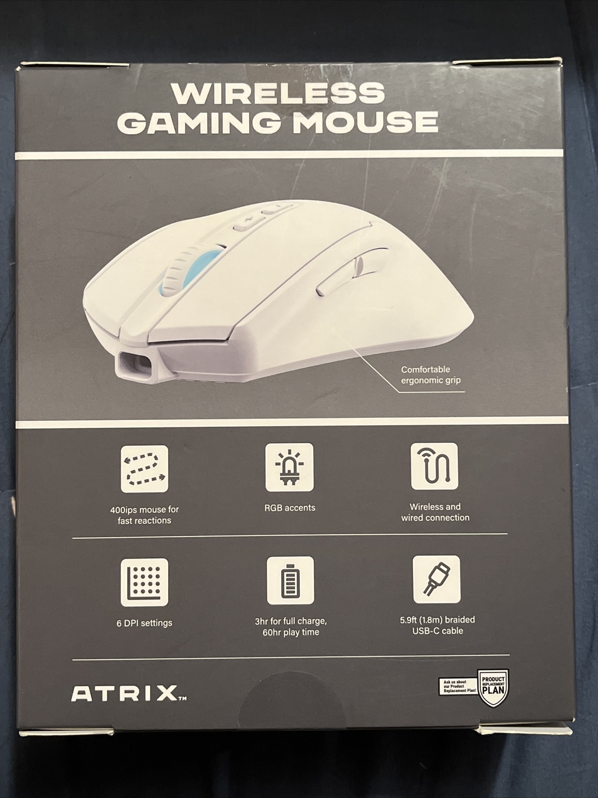 Atrix Wireless Gaming Mouse 2.4G Dual Mode 22VG-GSAX-WIRELESSMOUSE ...