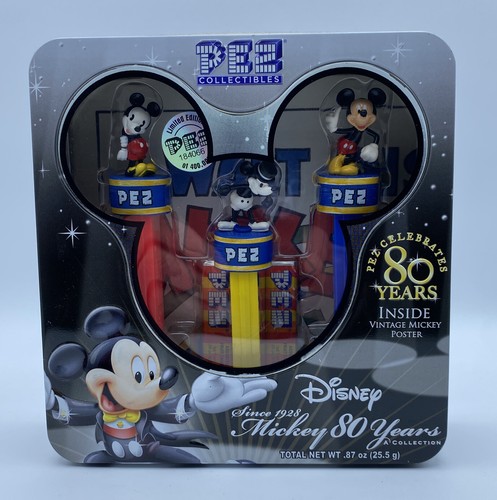Disney 2007 Pez Mickey Mouse Trio 80 Years Collection New Sealed Tin ...