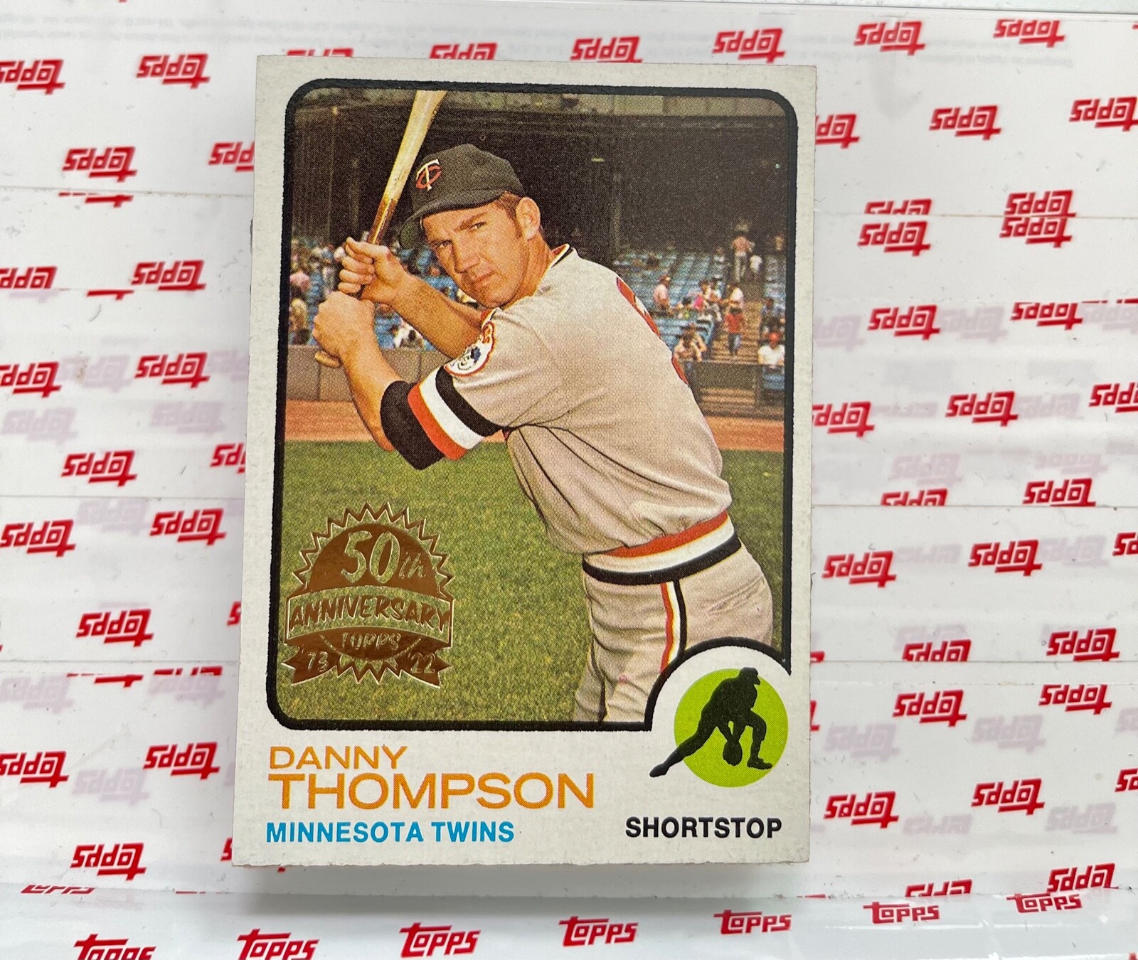 2022 Topps Heritage DANNY THOMPSON 1973 Topps Original Stamped Buyback ...