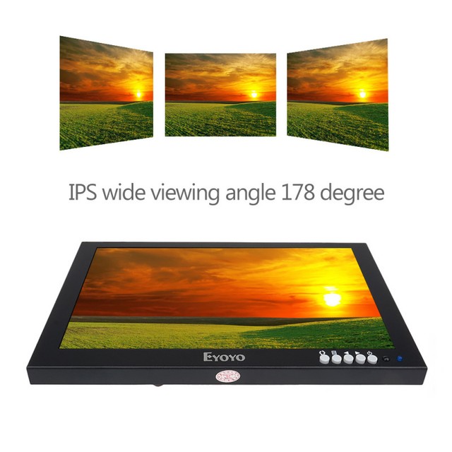 Eyoyo 10 Inch IPS LCD HDMI Monitor 1920x1200 Full HD HDMI/BNC/VGA/USB ...