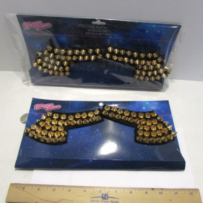 Cosplay Fabrics Spiked Shoulder Pads LOT OF 2 SEach Package Gold LA ...