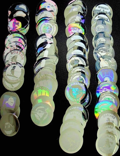 LOT OF OF 50 - 1989-1991 UPPER DECK BASEBALL TEAM ROUND HOLOGRAM ...