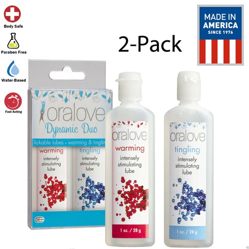 Doc Johnson Oralove Dynamic Duo Warming Tingling Oral Lubricant Edible ...